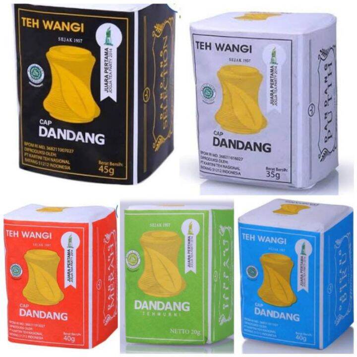 Teh Dandang 1 Ball ( 10 Pcs ) Kemasan 40 Gram Kemasan Biru Hijau Merah ...