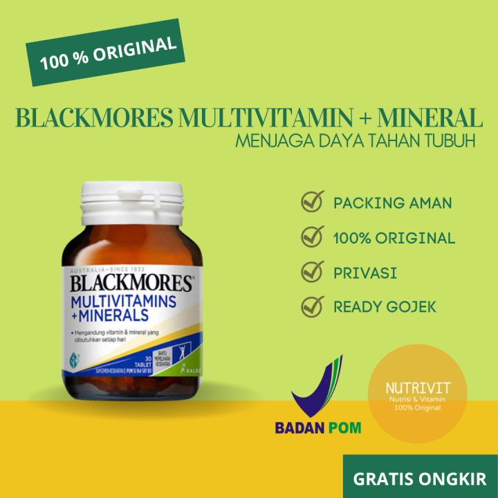 BLACKMORES MULTIVITAMINS + MINERALS - ISI 30 TABLET | Lazada Indonesia