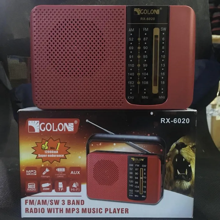 Golon Am/fm /sw 3 band with mp3 music player RX-6020 rx 6020 | Lazada PH