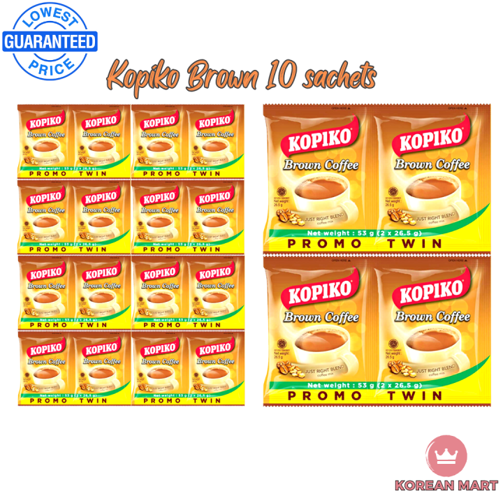 Kopiko 3in1 Coffee - Blanca, Brown Twin Pack 58g x 10 sachets | Lazada PH