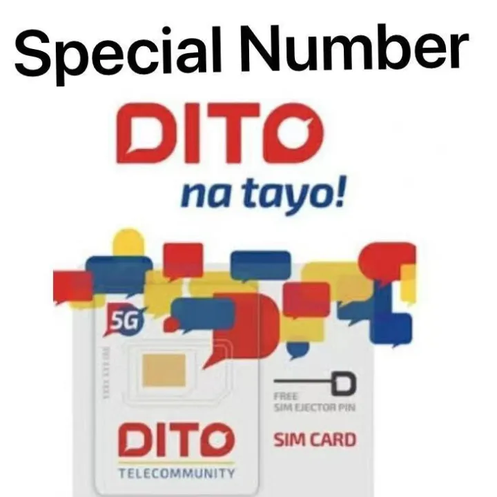 wUG(Special Number)DITO Telecommunication new 5G LTE TRICUT SIM CARD ...