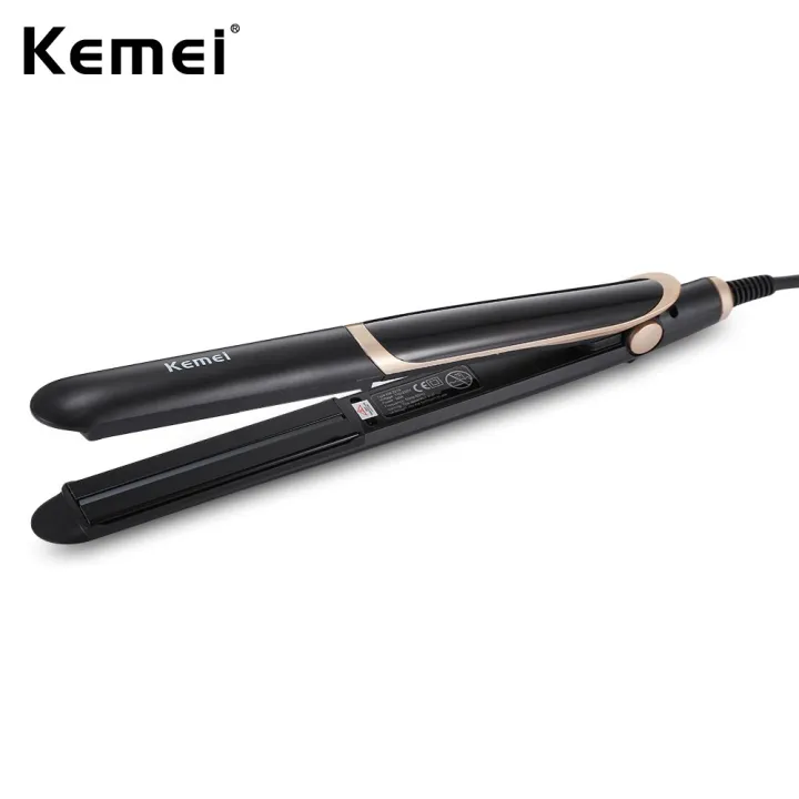 Kemei Infrared Flat Iron Hair Straightener Thermostatic Ceramic Coating