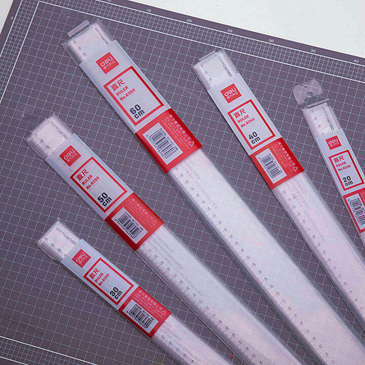 Deli plastic ruler 20 30 40 50 cm Plastic student ruler Drawing Long ...