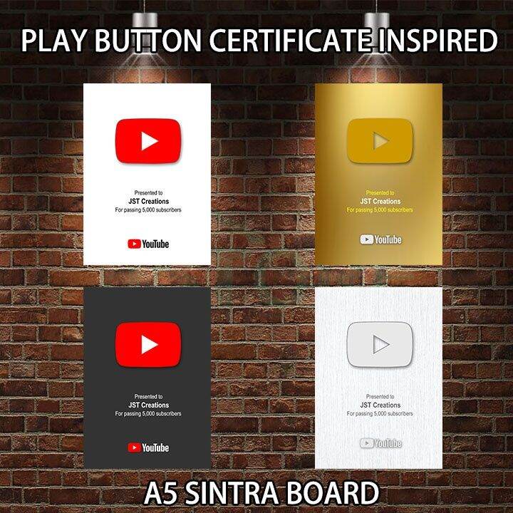 ♣Youtube Play Button Inspired - Sintra Board☂ | Lazada PH