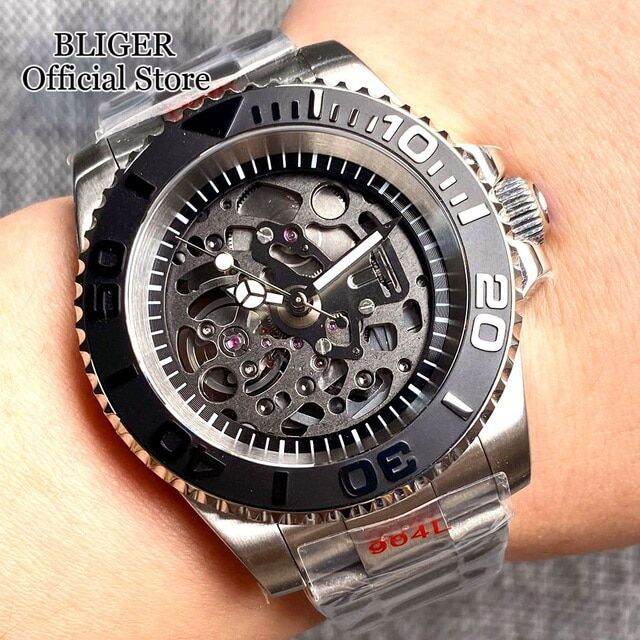 BLIGER 40mm NH72A Automatic Movement Mens Diving Watch 200M Waterproof ...