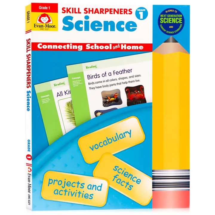 Skill pencil sharpener science exercise book grade 1 English original ...