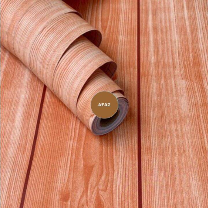 Wallpaper Serat Kayu Coklat Ukuran 45 cm x 10 meter / Stiker Dinding ...
