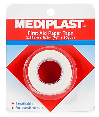 Mediplast First Aid Paper Tape 1.25cm x 9m (0.5 inch x 10 yards ...