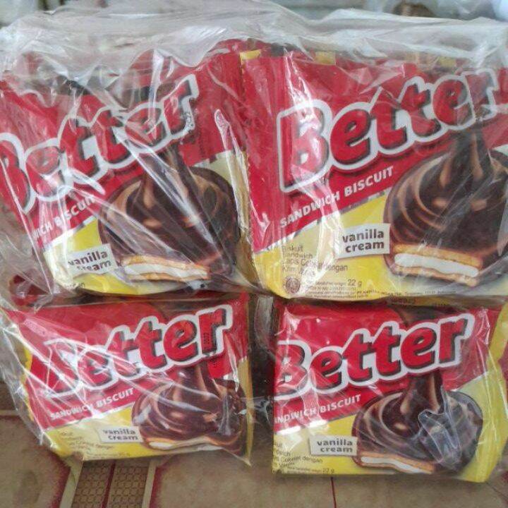 Roma better sandwich biskuit BARU 22 GRAM 1 PACK ISI 10 BONUS 2 PCS ...