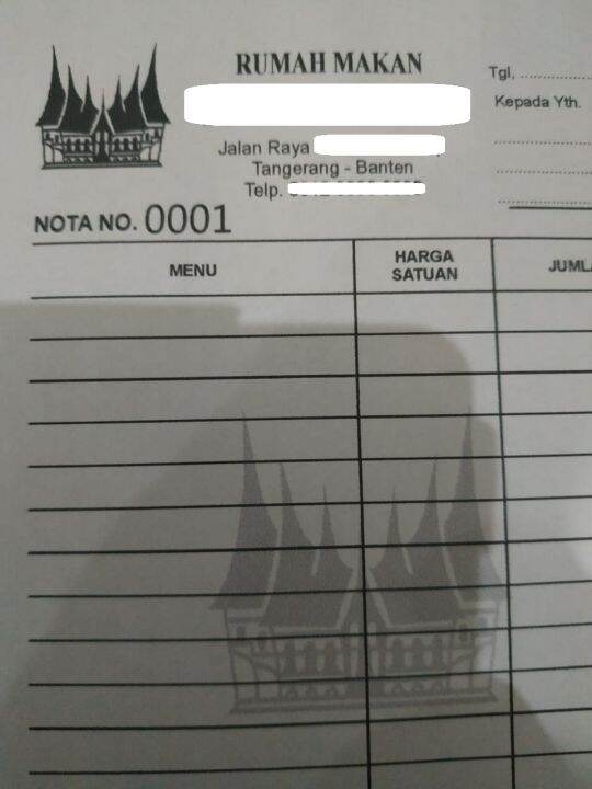 NOTA KWITANSI PENJUALAN CUSTOM DESAIN PAKAI NUMERATOR / PENOMORAN ...