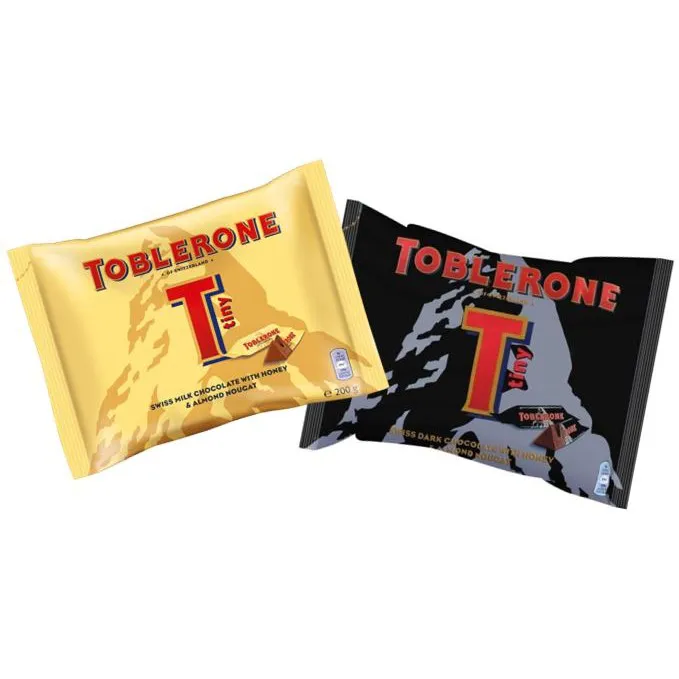 Toblerone Tiny Mini Milk Chocolate ช็อคโกแลตสามเหลี่ยม ทอปเบอโรนมินิ ...