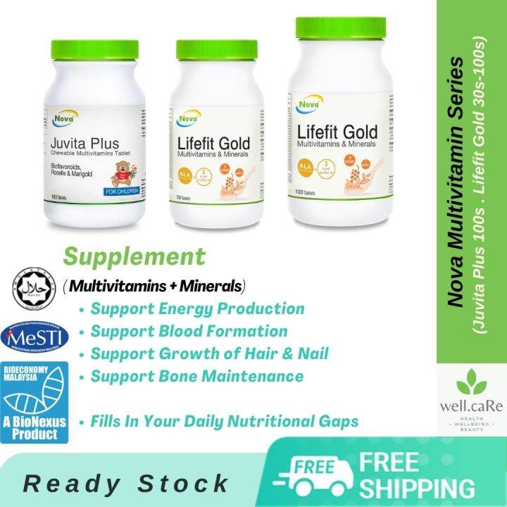 [Wellcare] NOVA Juvita Plus Lifefit Gold Multivitamin Mineral Plant ...