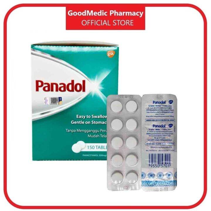 Panadol Regular Coated Paracetamol 500mg 150's (10 tablets x 15 ...