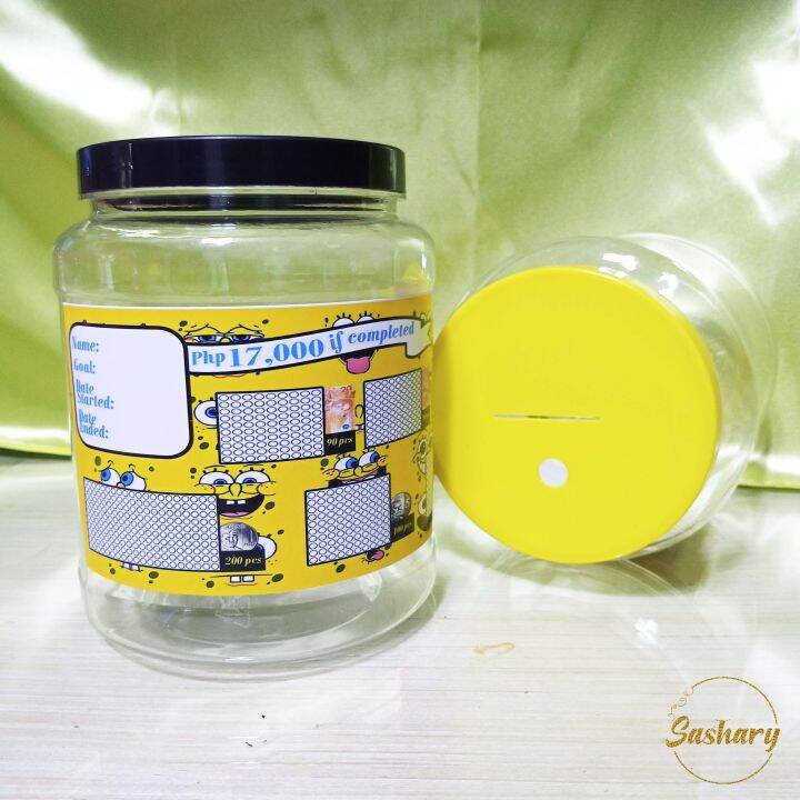 Mini Transparent Jar - Spongebob Ipon Challenge | Lazada PH