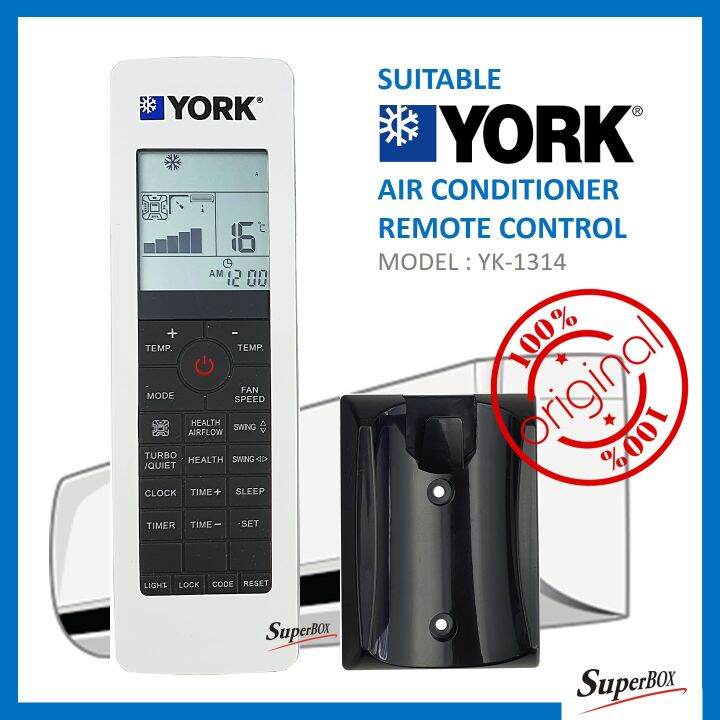 **Original** York YK-1314 Air Cond Aircond Air Conditioner Remote Control | Lazada