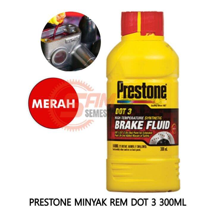 Prestone Oli Minyak Rem DOT 3 300ml Cairan Brake Fluid Motor Mobil ...