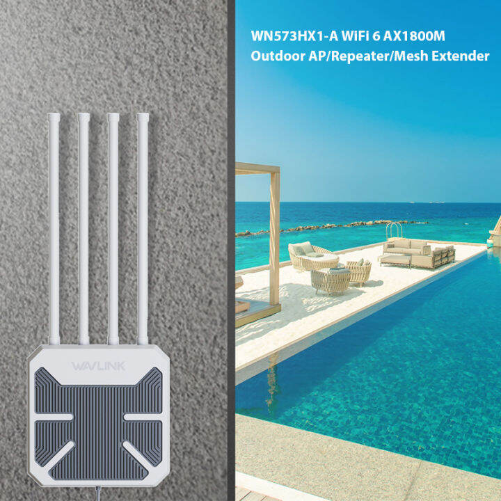 Wavlink Outdoor Wi-Fi 6 Long Range Extender Ax1800 Dual Band 2.4ghz ...