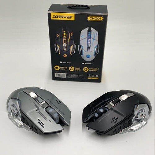 Wireless Gaming Mouse Rechargeable 2.4GHz with RGB Backlight (Zornwee CH001) - Black/White | Lazada