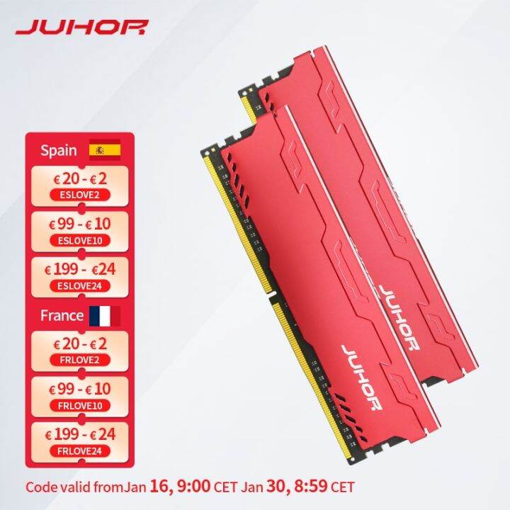 JUHOR Memoria Ram DDR4 16G 8GB 2666Mhz 3200Mhz DDR3 8GB 1600Mhz Desktop ...