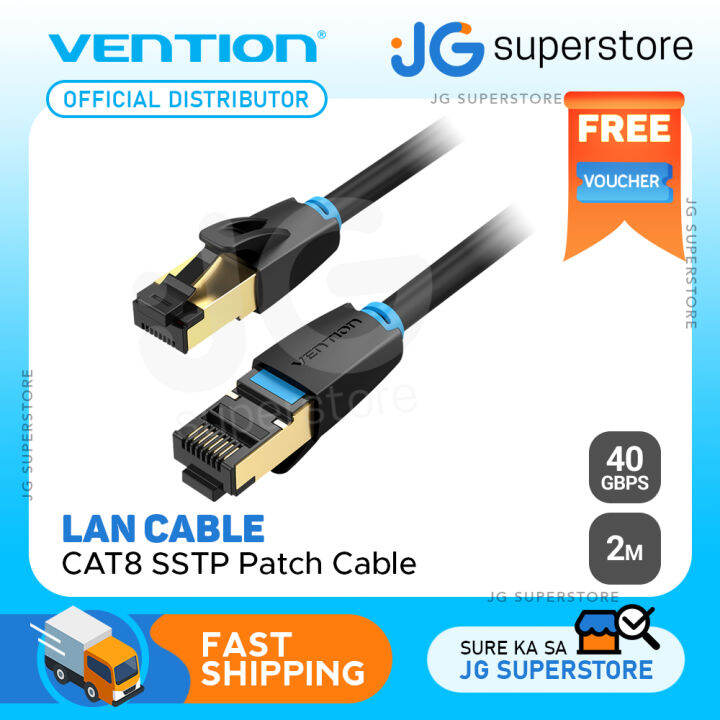 Vention CAT8 Ethernet Round Cable SSTP 40Gbps 2000MHz Super Speed Lan ...