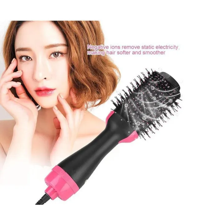 ♟Hair Dryer and Volumizer,Hot Air Paddle Styling Brush Ion Generator ...