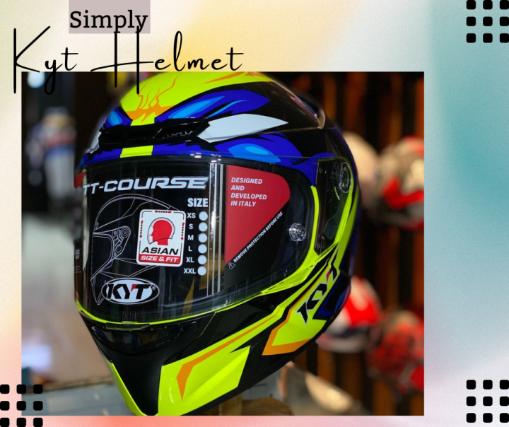 KYT TT COURSE HELMET wolverine fulface single visor helmet rppl | Lazada PH