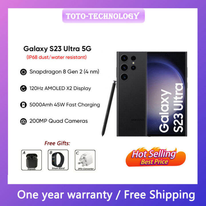 【Pre Order】Samsung Galaxy S23 Ultra 256GB/512GB Snapdragon 8 Gen 2 120Hz AMOLED Dual Display ...