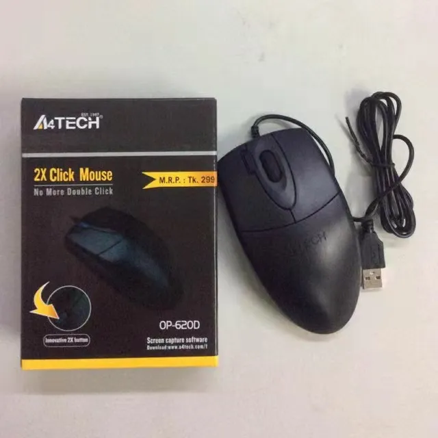 { PHK } A4Tech OP-620D 2x Click Mouse Universal USB Wired Mouse | Lazada PH