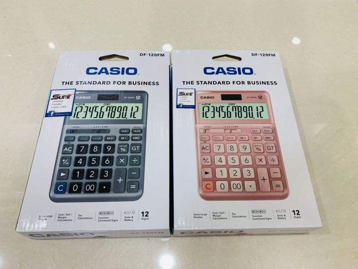 Casio เครื่องคิดเลข DF-120FM สีเทา DF-120FM-PK สีพิงค์โกลด์ ประกันศูนย์เซ็นทรัลCMG 2 ปี ...