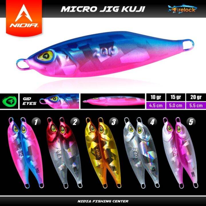 Metal Jig 10 Gram - 15 Gram - 20 Gram - Micro Jig KUJI + Assist Hook | Lazada Indonesia