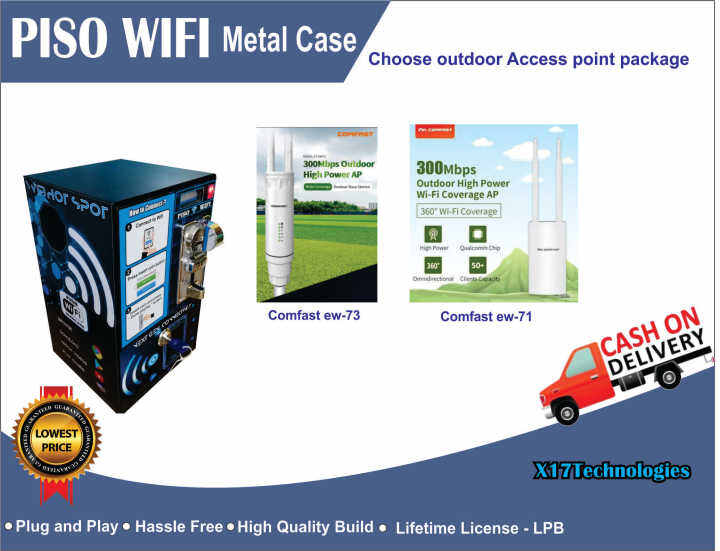Piso WiFi Vending Machine. Metal Case. W/ Comfast EW73 OR EW71, With ...