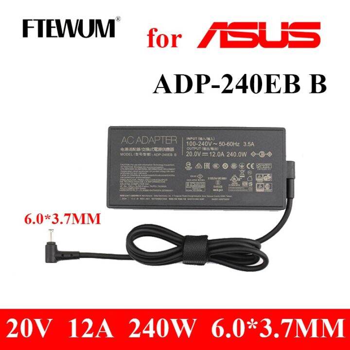240W 6.0*3.7mm Power Adapter 20V 12A Charger For ASUS ROG 15 GX550LXS ...