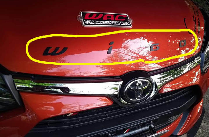 Toyota Wigo 3d name emblem (D.I.Y. acrylic with adhesive) | Lazada PH