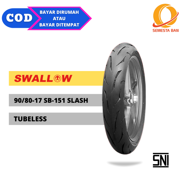 BAN MOTOR TUBELESS SWALLOW SB-151 BAN MOTOR SNI UNTUK MOTOR JUPITER ...