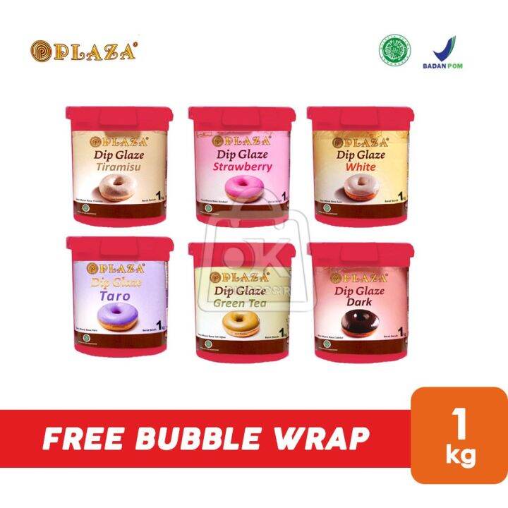 (PAIL 1kg) PLAZA Dip Glaze Donat Topping Donut | Lazada Indonesia