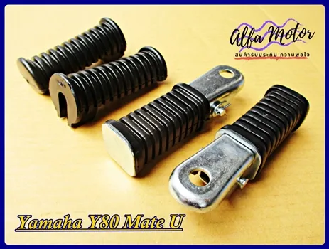 YAMAHA Y 80 Y80 MATE U FRONT & REAR FOOT PEG SET RUBBER #ยางพักเท้าหน้า ...