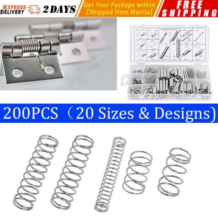 Spring Assortment Set 200 Pieces Zinc Plated Compression Extension ...