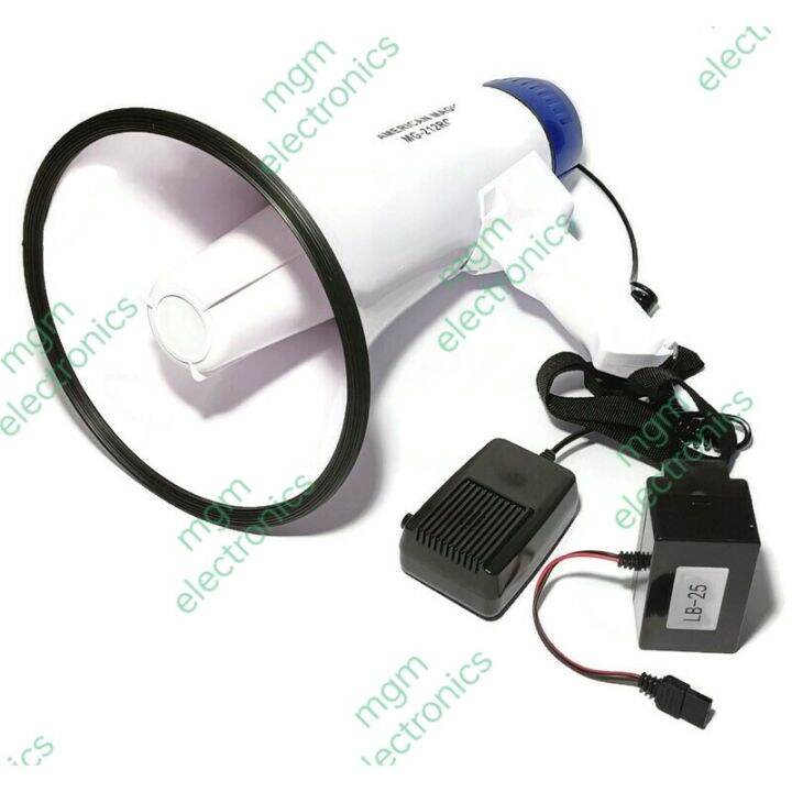 MEGAPHONE MG212RC AMERICAN MAGIC Portable Rechargeable Megaphone 25w ...