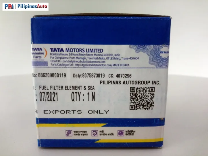 Fuel Filter Tata Ace HT 275IDI NA BS2 20WB LHD / Super Ace 475IDI Euro ...