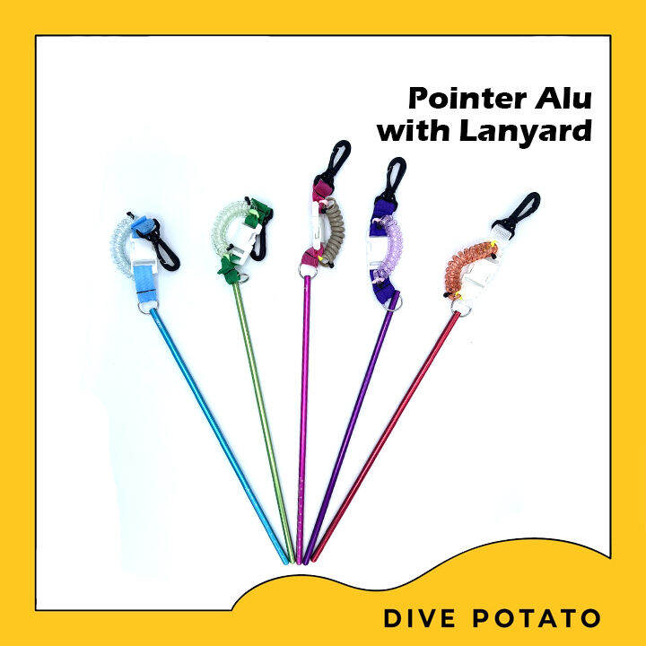Pointer Aluminium Color With Lanyard พ้อยเตอร์สำหรับดำน้ำ Scuba Diving ...