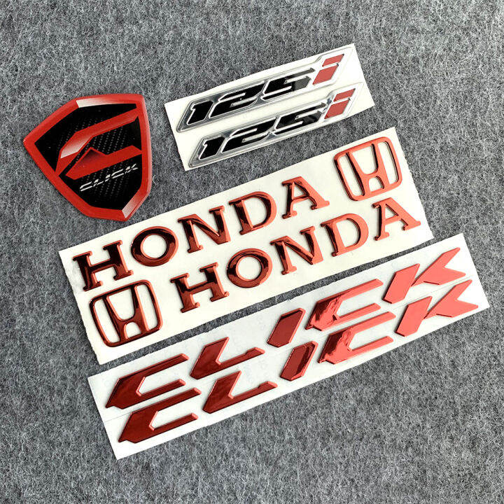 7 PCS/SET 3D Soft Glue Logo Motorcycle Emblem Sticker For Honda Click ...