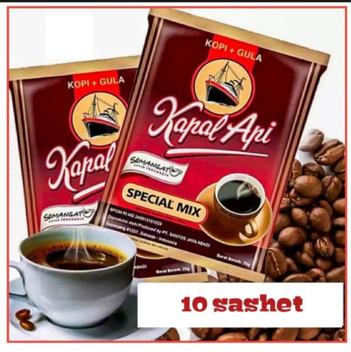 minuman kopi kapal api sepesial mix plus gula | Lazada Indonesia