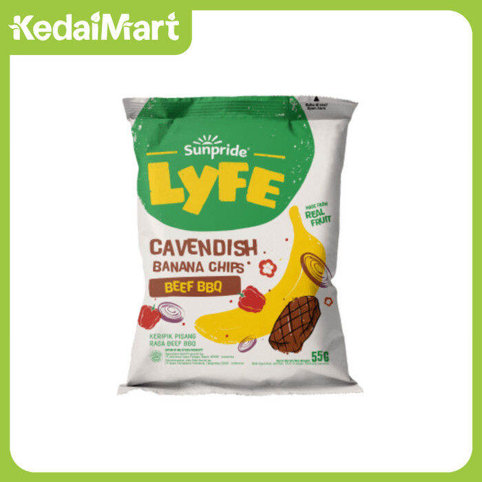Sunpride Lyfe Cavendish Banana Chips Beef BBQ 55 Gram | Lazada Indonesia