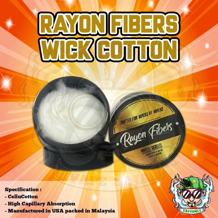 VAPEONLY Rayon Fibers Wick RBA Cotton High Absorption for Rebuildable ...
