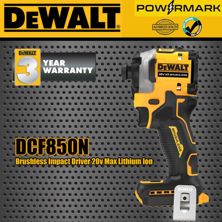 DEWALT DCF850N Brushless Impact Driver 20V (Bare Tool) [POWERMARK | DCT ...