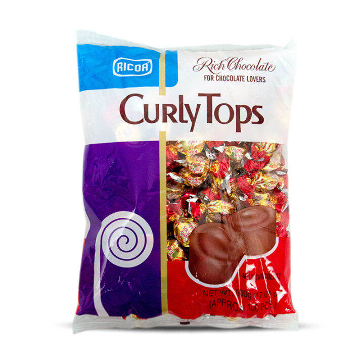 cod Ricoa Curly Tops Milk Chocolates 100pcs | Lazada PH