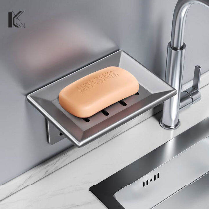 KORMES Wall mounted stainless soap holder with drainer Bathroom ...