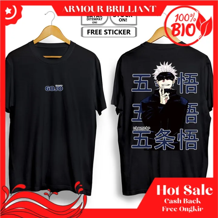 KAOS SATORU GOJO JUJUTSU KAISEN ANIME MANGA BAJU JEPANG JAPANESE 五条悟 ...