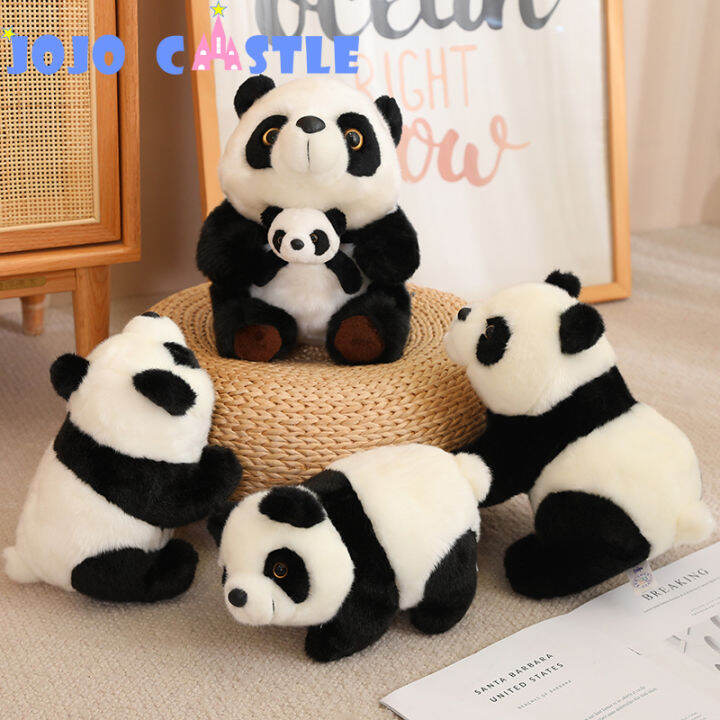 JOJO CASTLE 25/28/30cm simulation Lifelike Giant Panda Doll Stuffed ...