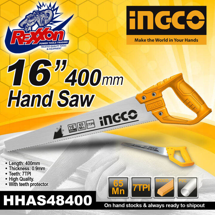 INGCO SUPER SELECT 16" 400mm Hand Saw HHAS48400 Rexxon Power Tools ...
